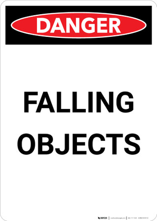 Falling Objects - Portrait Wall Sign | Creative Safety Supply