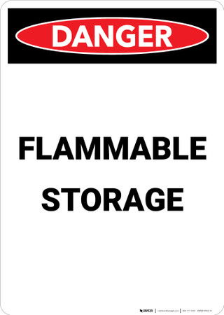 Flammable Storage - Portrait Wall Sign