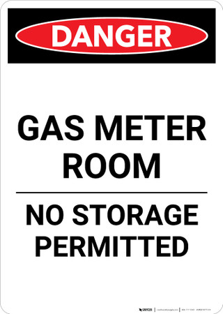 Gas Meter Room - Portrait Wall Sign