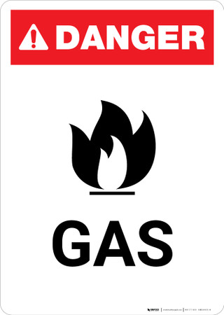 Gas with Icon - Portrait Wall Sign | Creative Safety Supply