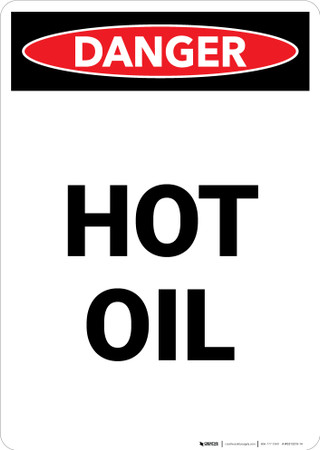Hot Oil - Portrait Wall Sign