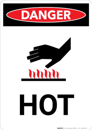 Hot with Icon - Portrait Wall Sign