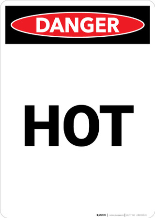 Hot - Portrait Wall Sign | Creative Safety Supply