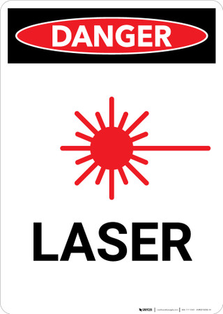 Laser with Graphic - Portrait Wall Sign | Creative Safety Supply