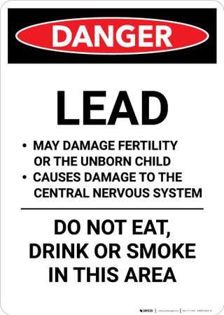 Lead Hazard - Portrait Wall Sign