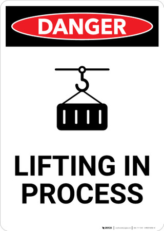 Lifting in Process - Portrait Wall Sign