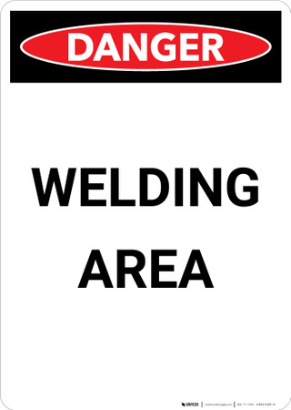 Welding Area - Portrait Wall Sign | Creative Safety Supply