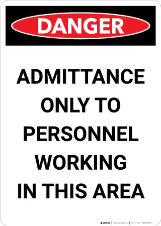 Working Personnel - Portrait Wall Sign