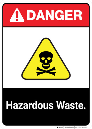 Hazardous Waste ANSI - Portrait Wall Sign | Creative Safety Supply
