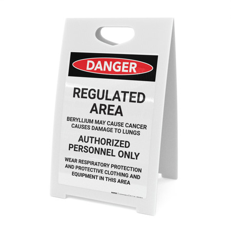 Beryllium Cancer Regulated Area - A-Frame Sign
