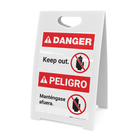 Bilingual Keep Out Spanish - A-Frame Sign