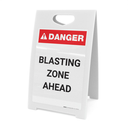 Blasting Zone Ahead - A-Frame Sign