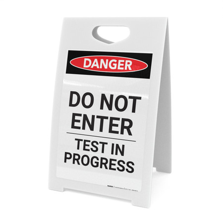 Do Not Enter Test in Progress - A-Frame Sign