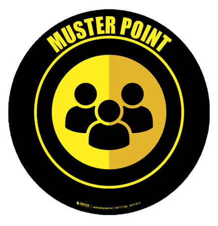 Muster Point Floor Sign