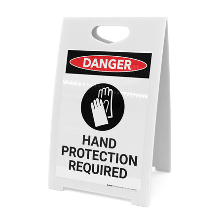 Hand Protection Required with Icon - A-Frame Sign