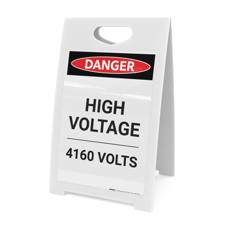 High Voltage 4160 Volts - A-Frame Sign