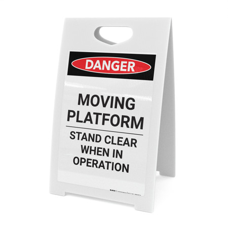 Moving Platform Stand Clear - A-Frame Sign