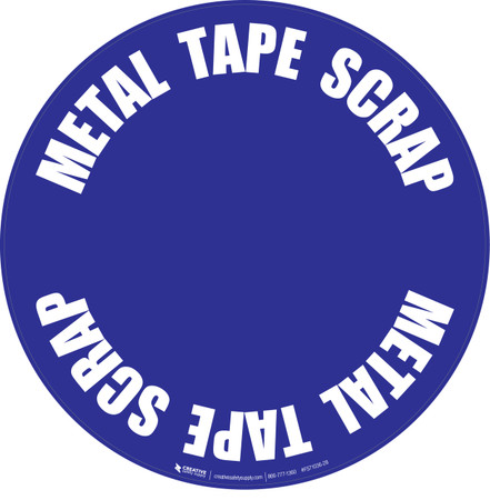Metal Tape Scrap Floor Sign
