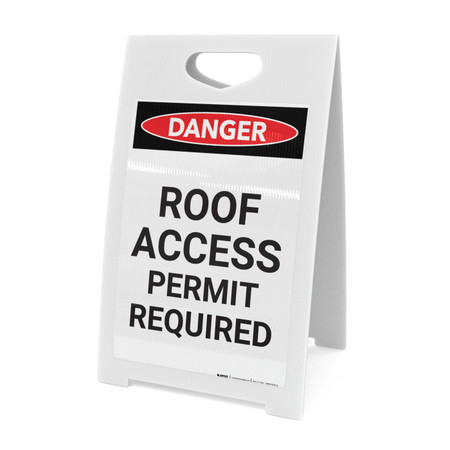 Roof Access Permit Required - A-Frame Sign