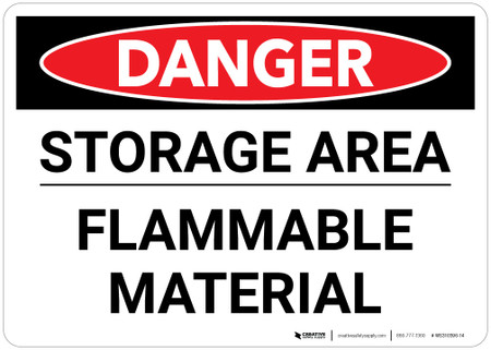Danger: Storage Area Flammable Material Landscape | Creative Safety Supply