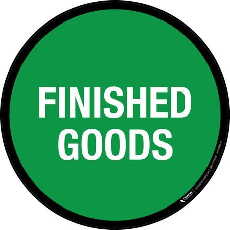 Finished Goods (Green) Floor Sign