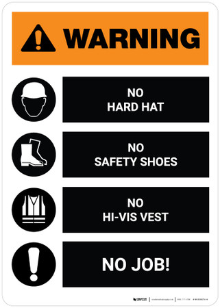 Warning: No PPE No Job Portrait