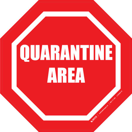 Quarantine Area Floor Sign | Creative Safety Supply