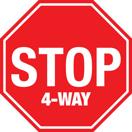 Stop: 4-Way Stop - Floor Sign
