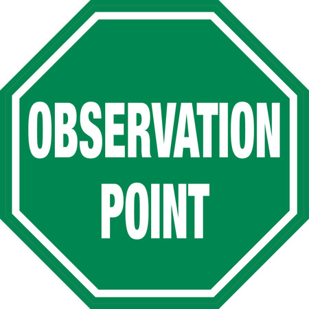 Observation Point (Green) - Floor Sign