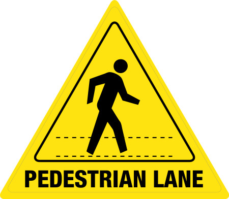 Pedestrian Lane - Floor Sign