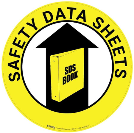 Safety Data Sheets (Yellow) - Floor Sign | Creative Safety Supply