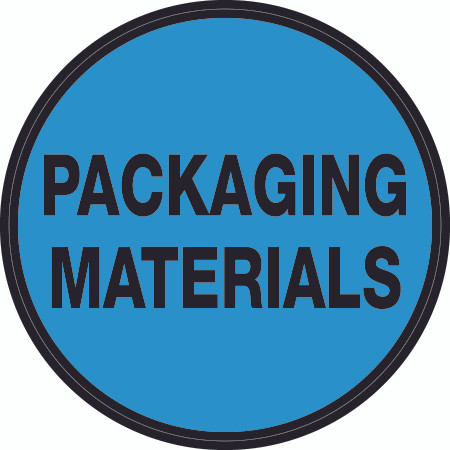 Packaging Materials (Blue Circle) - Floor Sign