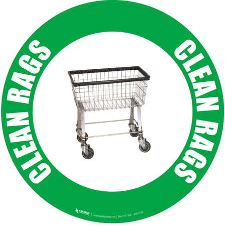 Clean Rags (Real) Floor Sign