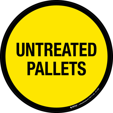 Untreated Pallets Floor Sign