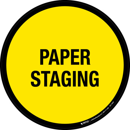 Paper Staging Floor Sign