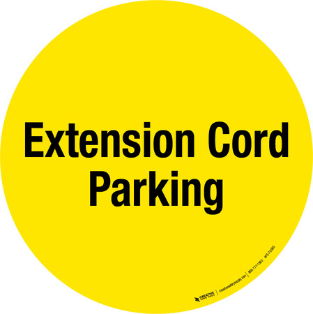 Extension Cord Parking Floor Sign