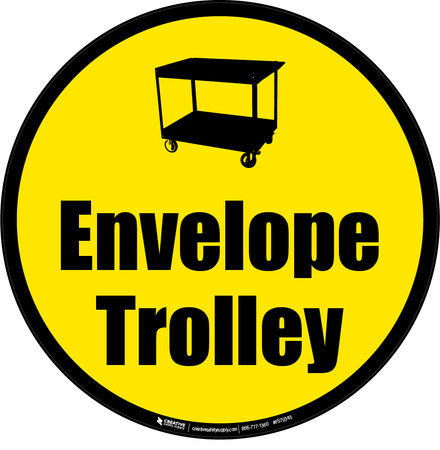 Envelope Trolley Floor Sign | Creative Safety Supply