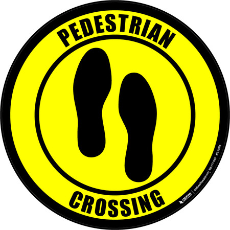 Pedestrian Crossing (Foot Prints) Floor Sign | Creative Safety Supply