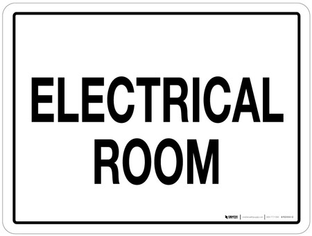 Electrical Room (White Rectangle) - Floor Sign | Creative Safety Supply