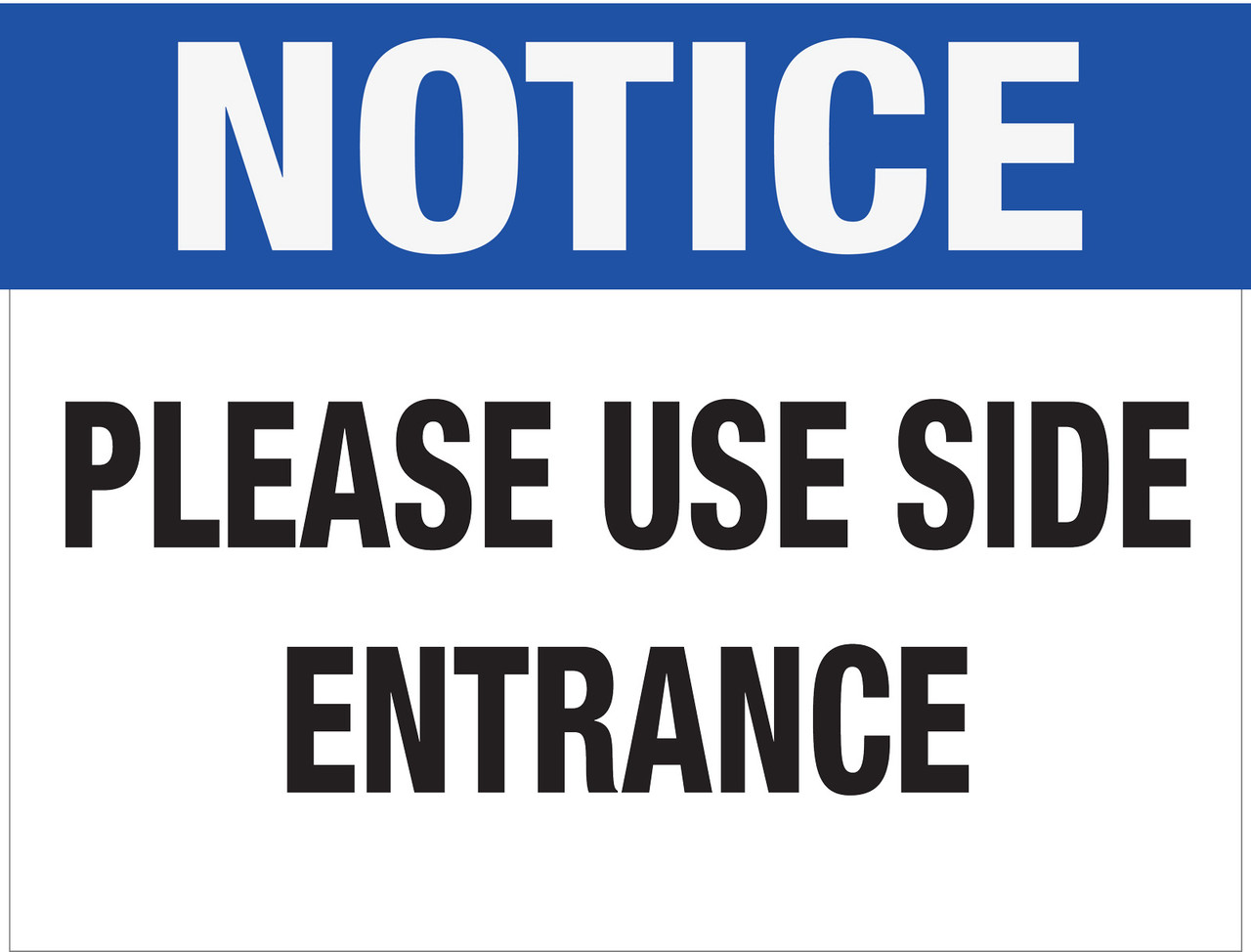 Please Use Side Entry Deliver All Packages To Back Door Sign & Stake