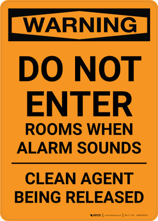 Warning: Do Not Enter Rooms When Alarm Sounds - Clean Agent Released ...