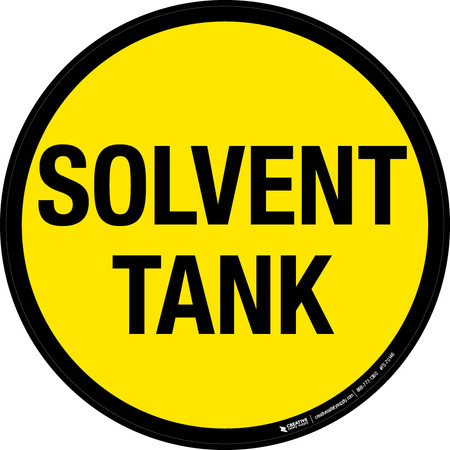 Solvent Tank Floor Sign