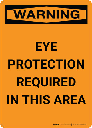 Warning: PPE Eye Protection Required - Portrait Wall Sign