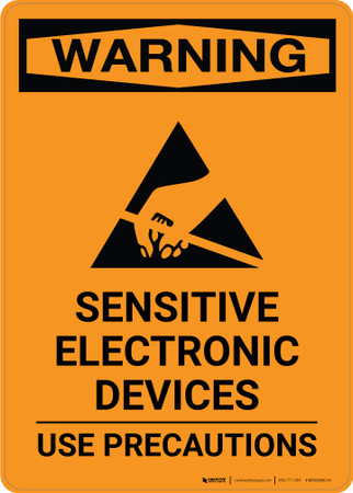 Warning: Sensitive Electronic Devices - Use Precautions - Portrait Wall ...