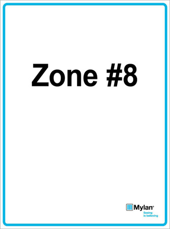 Wall Sign: (Mylan Logo) Zone #8 15"x20" (Mounted on 3mm PVC) Double ...