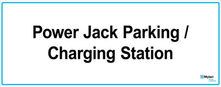 Wall Sign: (Mylan Logo) Power Jack Parking/Charging Station 16"x40 ...