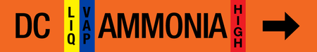 Ammonia Pipe Marking Label - Defrost Condensate