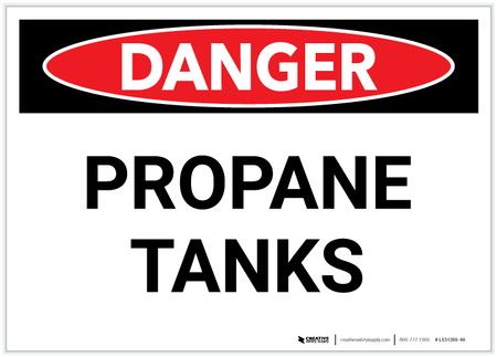 Danger: Propane Tanks - Label