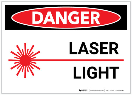 Danger: Laser Light - Label