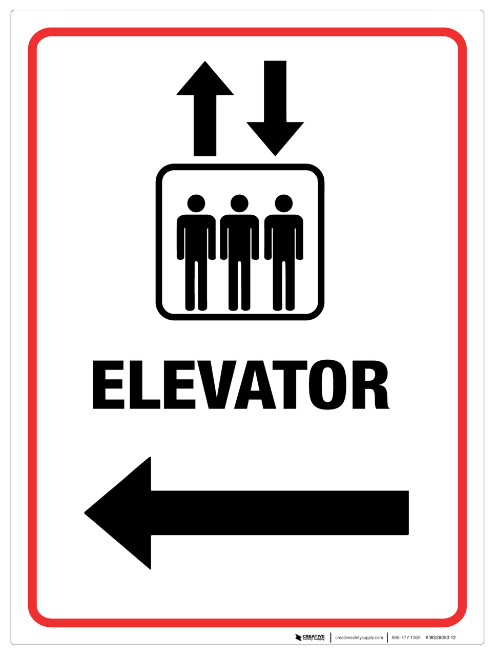 Elevator Directional Sign